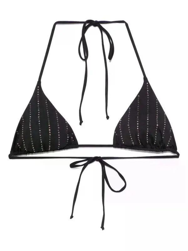 MC2 SAINT BARTH Rhinestone-embellished Bikini Top