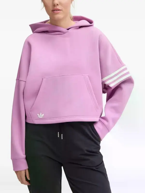 Adidas Three-stripe Long-sleeve Hoodie