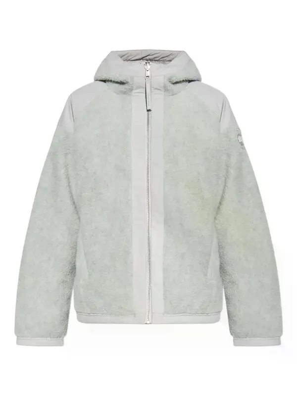 Canada Goose Logo-patch Fleece Hooded Jacket - Grey