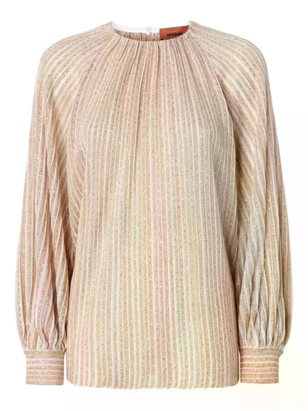 Missoni Striped Blouse With Gathered Neckline