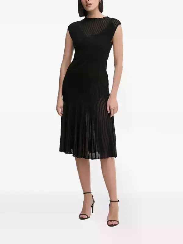 Diane Von Furstenberg Rick Pleated Midi Dress - Black