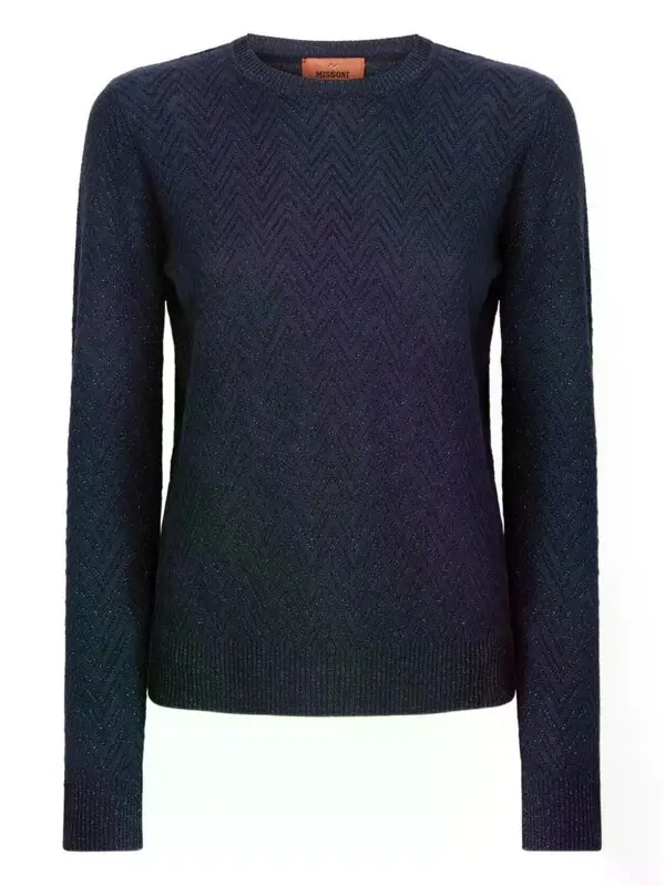 Missoni Chevron-pattern Sweater - Blue