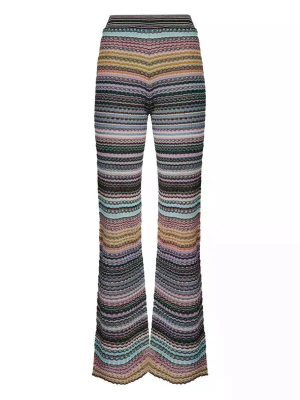 Missoni Striped Knit Trousers - Blue