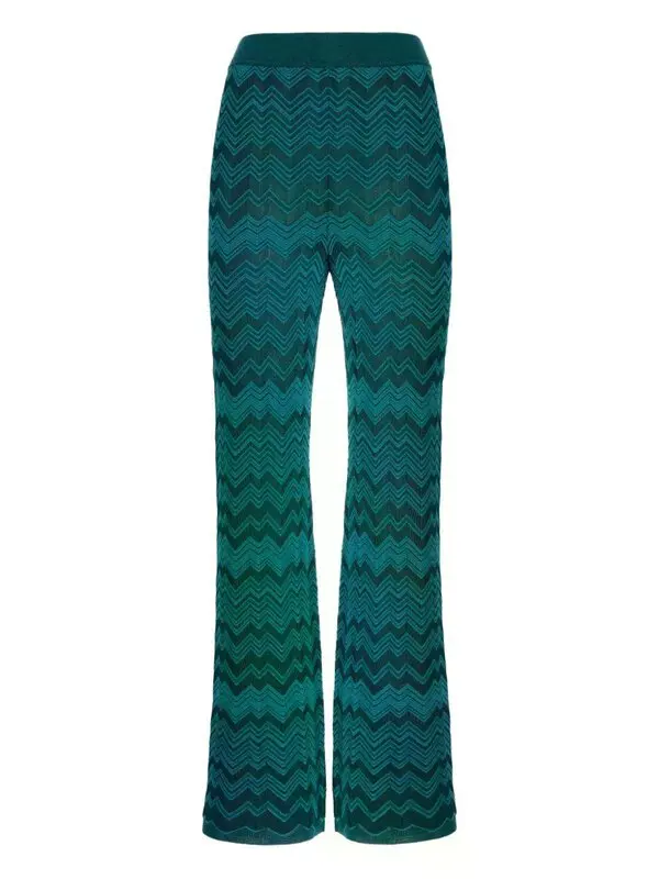 Missoni Chevron Knit Trousers - Green