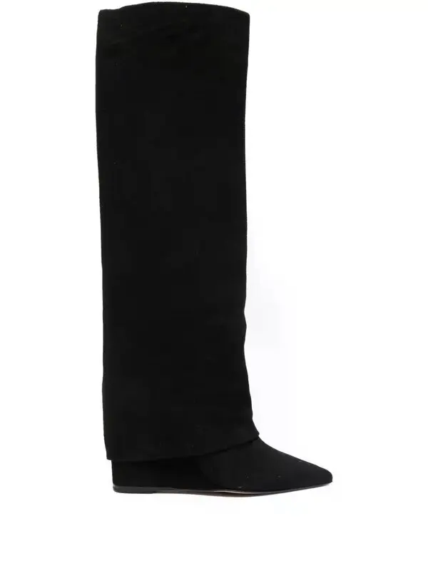 THE SELLER 90mm Folded-cuff Wedge Boots