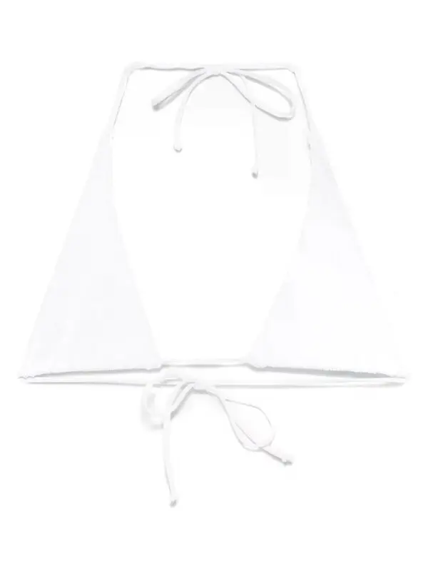 MC2 SAINT BARTH Triangle-cup Bikini Top - White