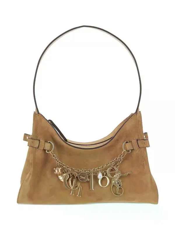 Chloé Charm-embellished Suede Shoulder Bag