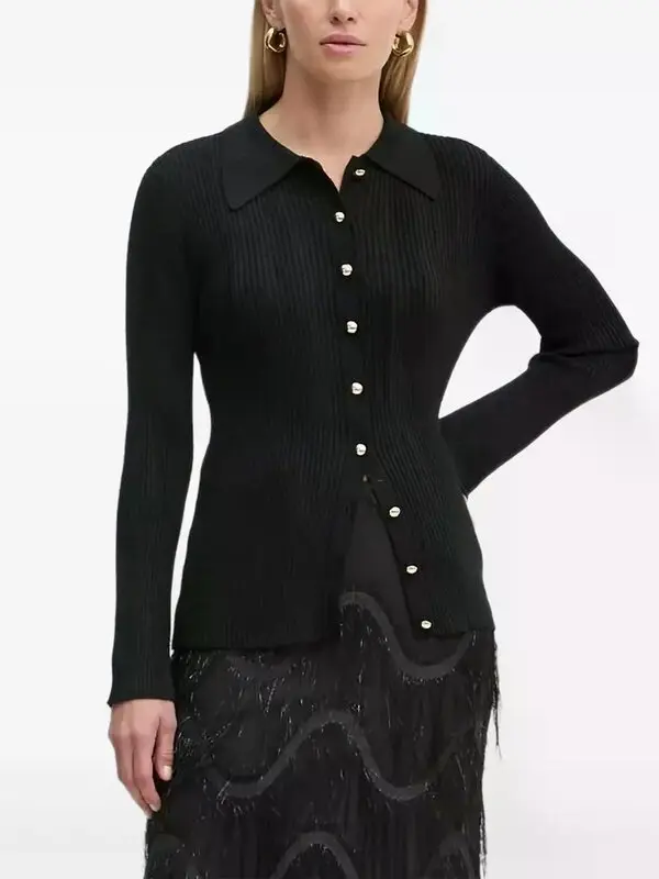 BRUUNS BAZAAR Ribbed-knit Button Cardigan