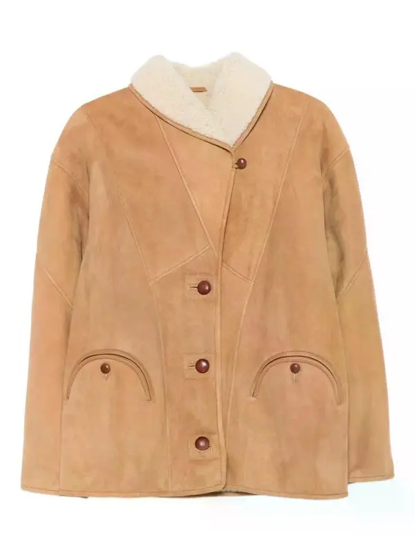 BLAZÉ MILANO Button-up Suede Jacket - Brown
