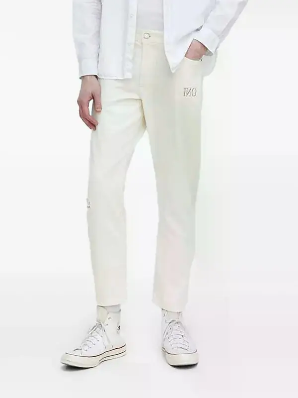 Desigual Distressed Logo-patch Jeans