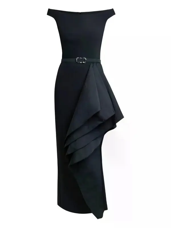 Safiyaa Bardot Draped Dress