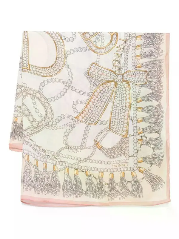 TWINSET Pearl Tassel Scarf