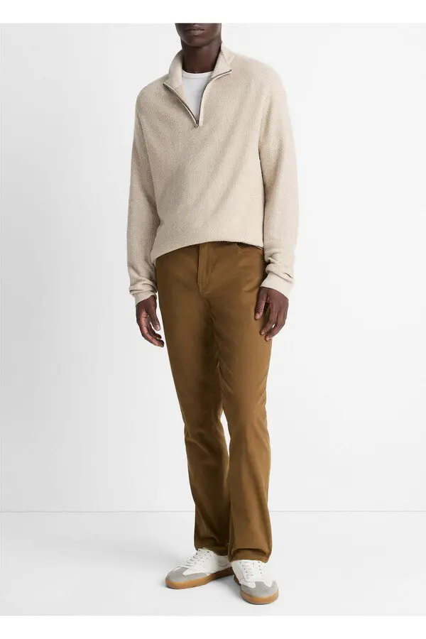 Vince Dylan Slim 5-pocket Peached Stretch-cotton Pant - Natural