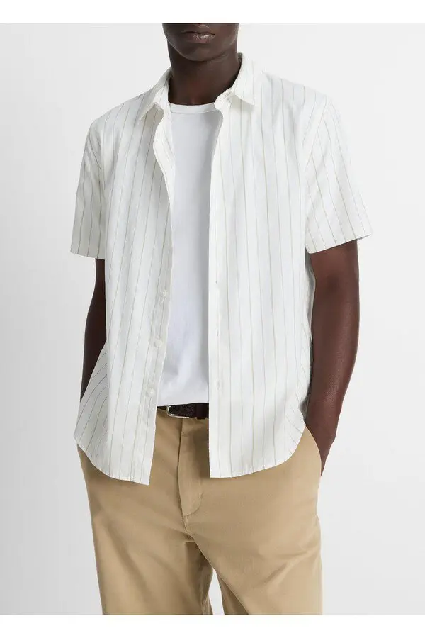 Vince Chatsworth Cotton Short-sleeve Button-front Shirt