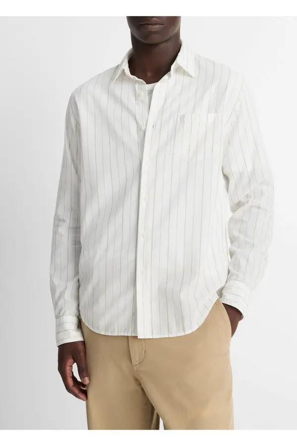 Vince Cotton Oxford Button-front Shirt