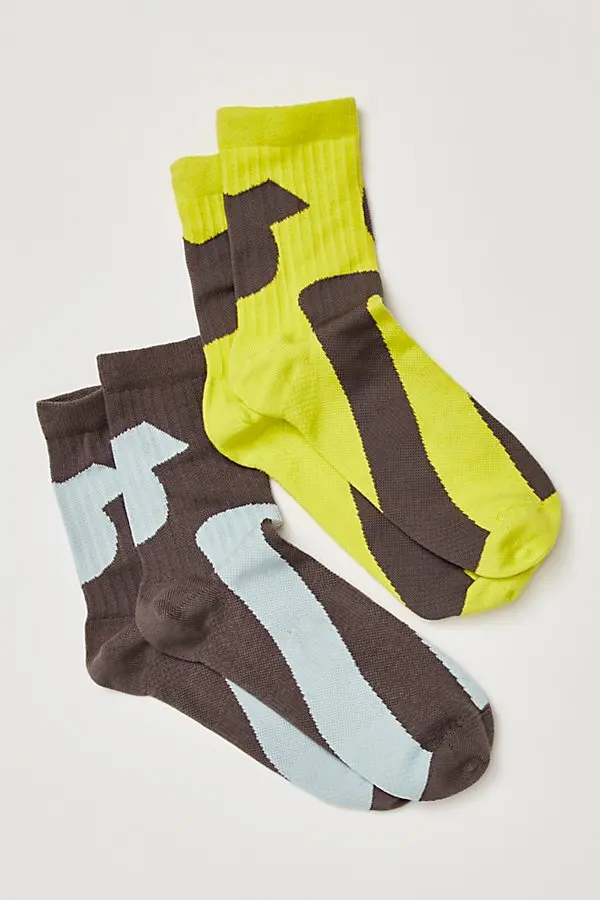 On Liquid Logo High Socks Pack - Lime/eclipse