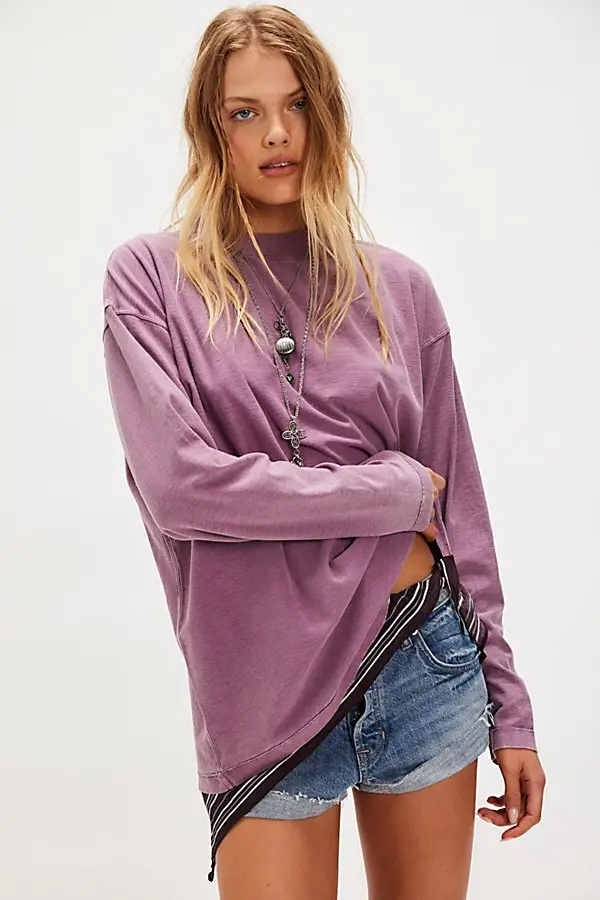 Free People We The Free Tate Tee - Grape Jam