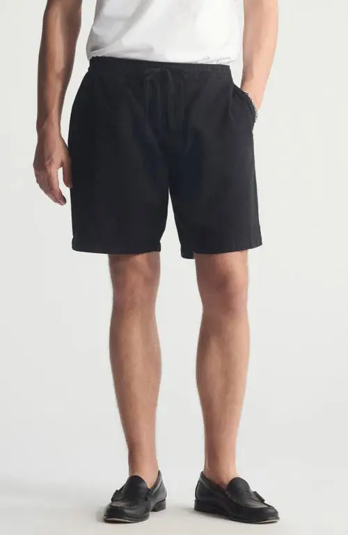 Brooklyn Industries Cotton & Linen Loose Fit Shorts - Black