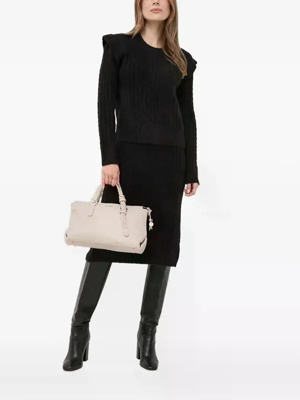 SILVIAN HEACH Cable-knit Ruffled Sweater