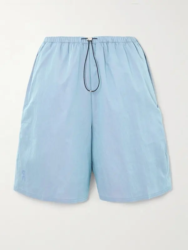 On Gloria Iridescent Recycled-shell Shorts - Blue