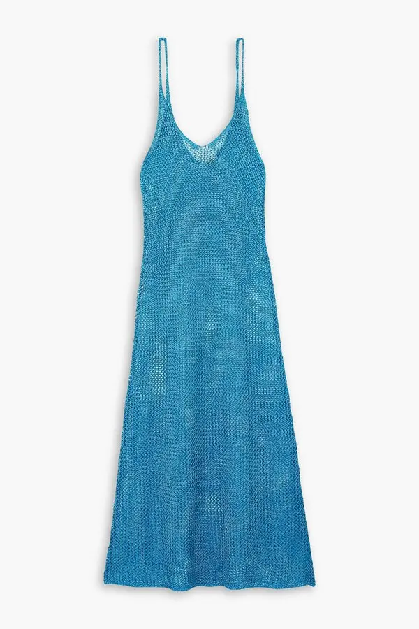 Dodo Bar Or Paul Metallic Crochet-knit Midi Dress