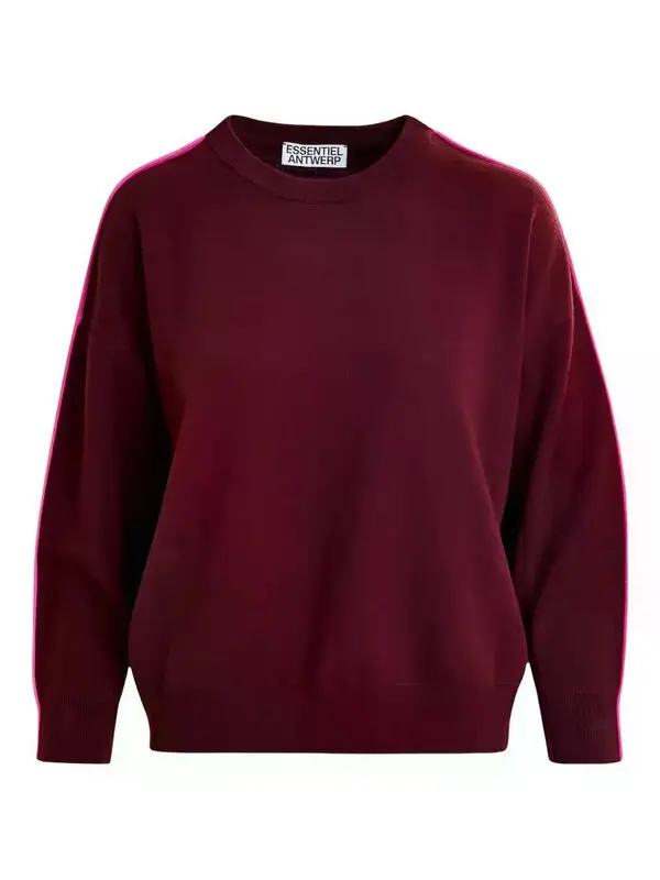 Essentiel Antwerp Crew-neck Long-sleeve Sweater - Red