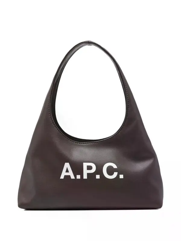 A.p.c. Logo-plaque Shoulder Bag - Brown