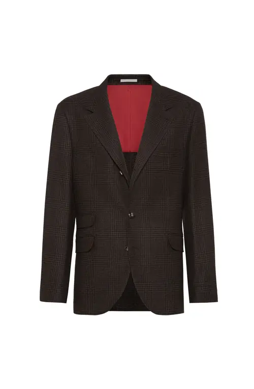 Brunello Cucinelli Prince Of Wales Cavallo Blazer - Brown