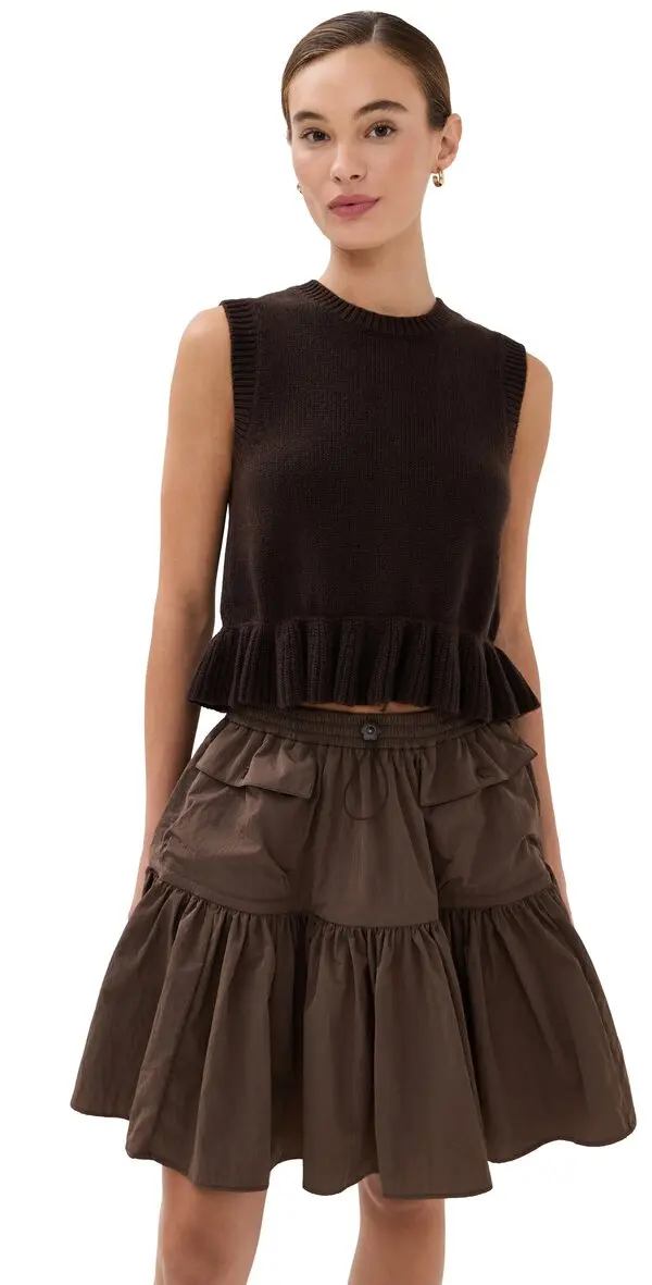 Cecilie Bahnsen Bill Top - Brown
