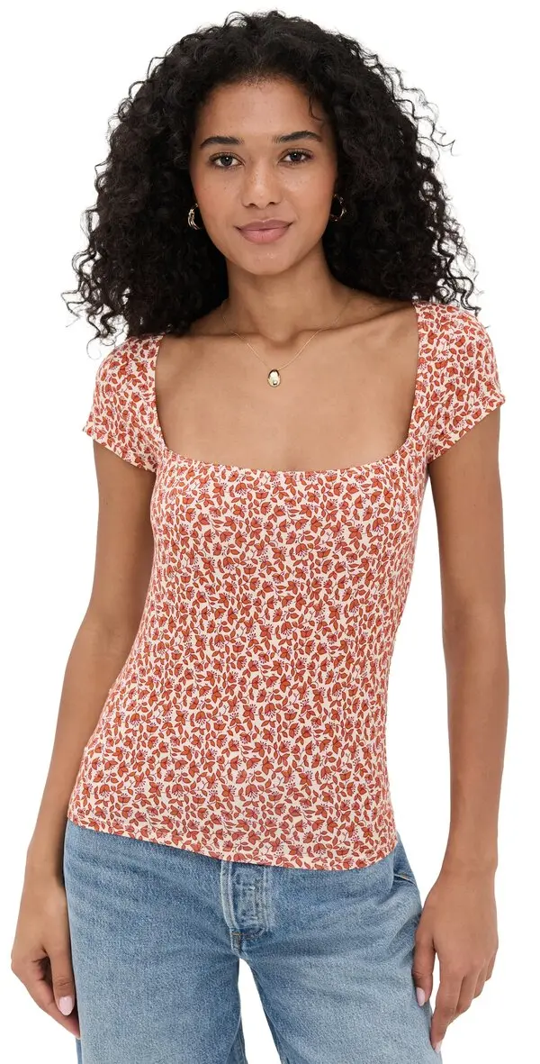 REFORMATION Bardot Knit Top