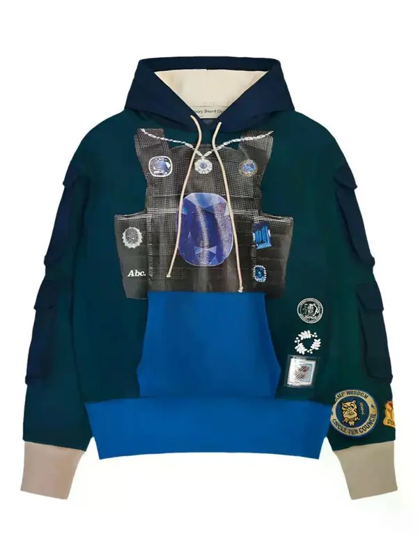 ADVISORY BOARD CRYSTALS Sapphire-print Pocket Hoodie