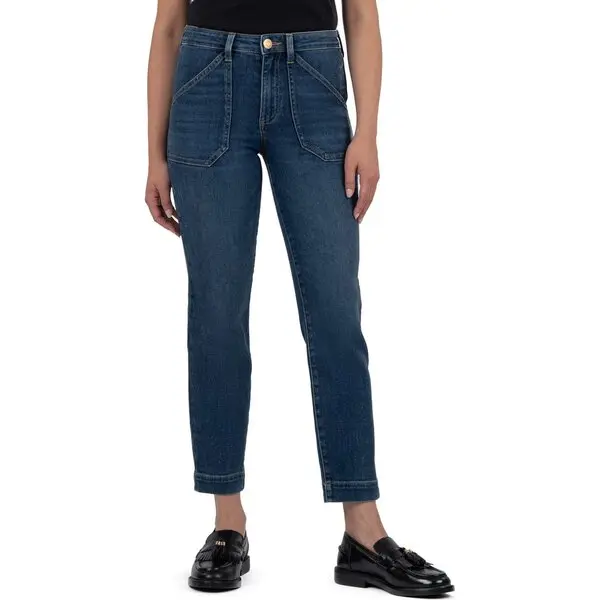 Kut From The Kloth Reese Ankle Slim Straight Leg Utility Jeans - Intertwined