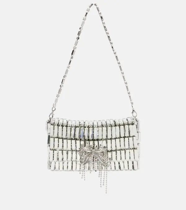 SELF-PORTRAIT Crystal-embellished Shoulder Bag