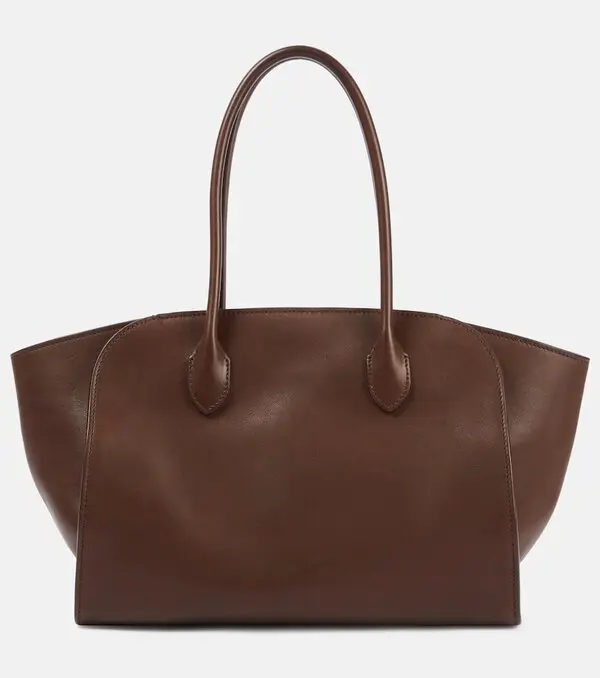THE ROW Marlo 12 Leather Tote Bag - Brown