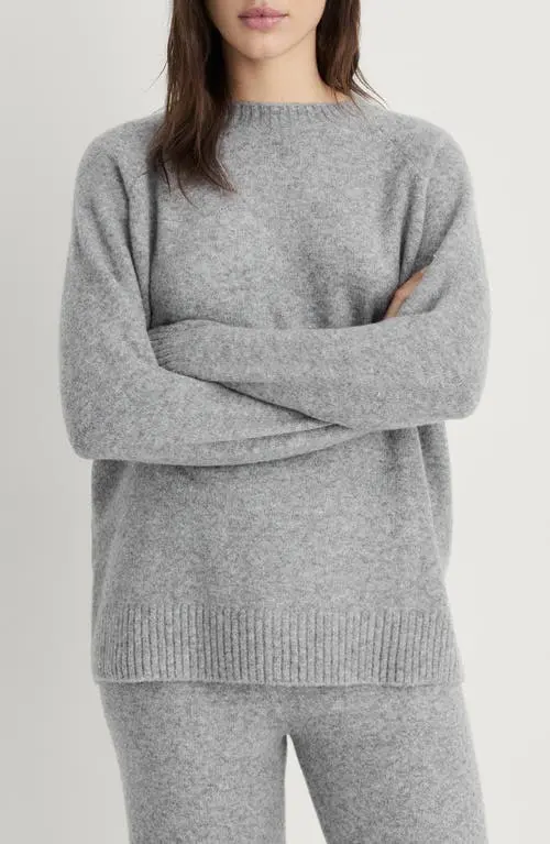 Mango Crewneck Raglan Sleeve Sweater - Grey