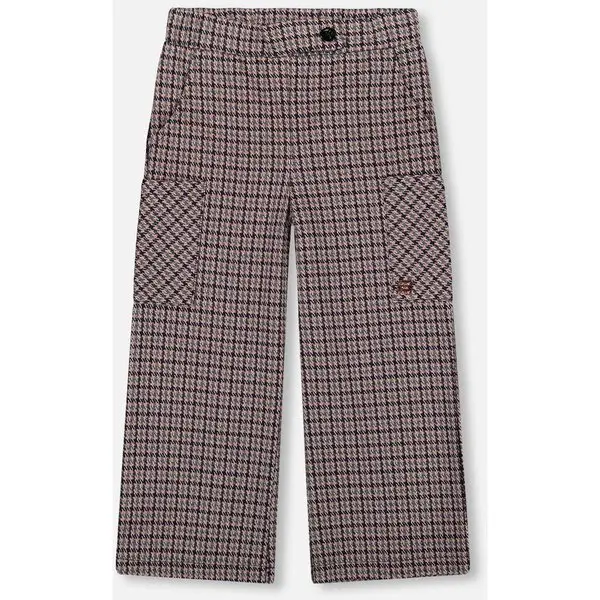 DEUX PAR DEUX Jacquard Knit Houndstooth Flare Pants