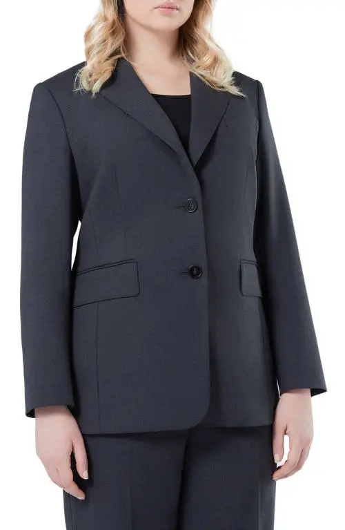 Marina Rinaldi Harem Pickstitch Detail Virgin Wool Blazer