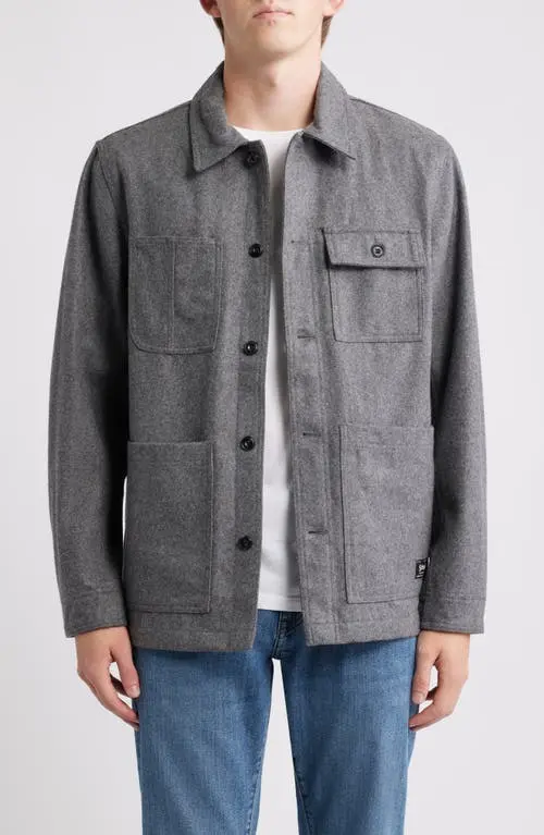 SCHOTT Unlined Wool Blend Chore Jacket - Heather Grey