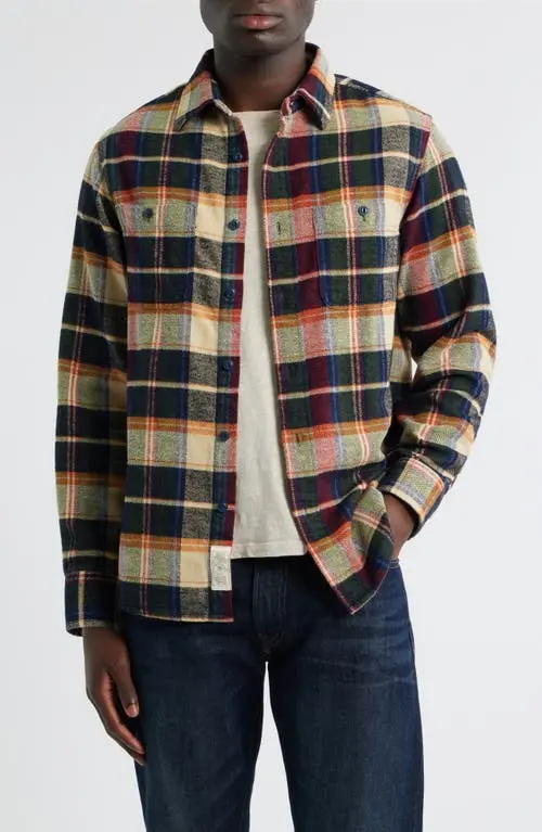 SCHOTT Plaid Flannel Button-up Work Shirt - Madison