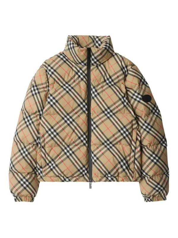 Burberry Check Ambleside Puffer Jacket - Beige