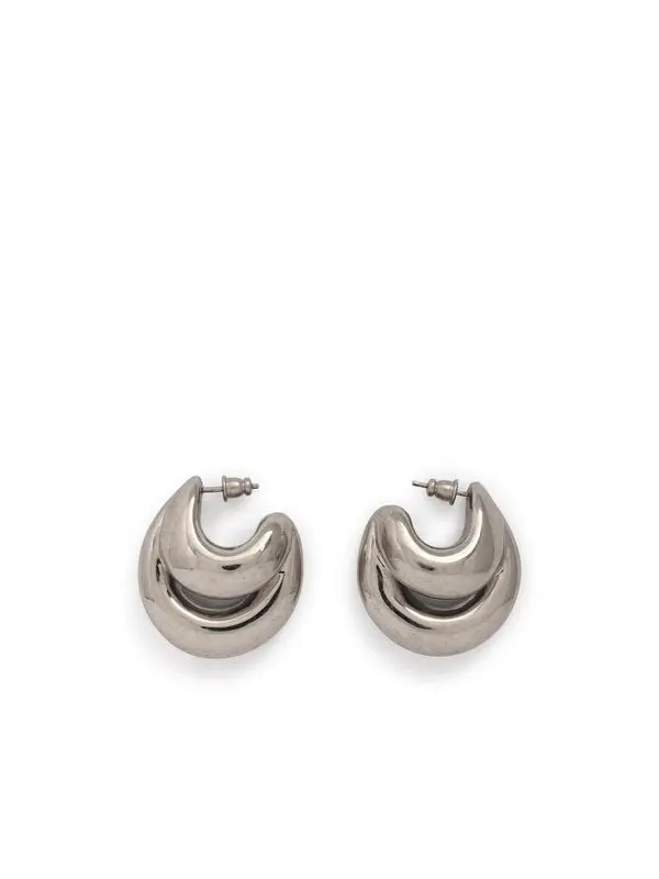 PANCONESI Double Blow Up Earrings - Silver