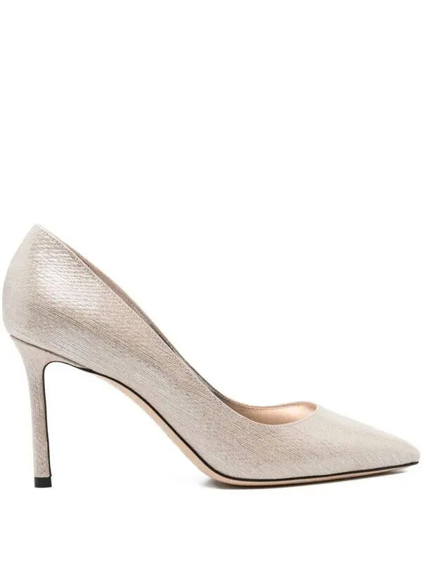 JIMMY CHOO Romy 85 Pumps In Lamé Fabric