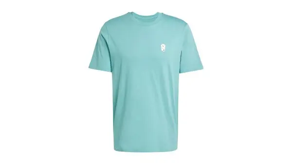 Adidas Dog Sock Patch Graphic Tee Shirt - Preloved Teal