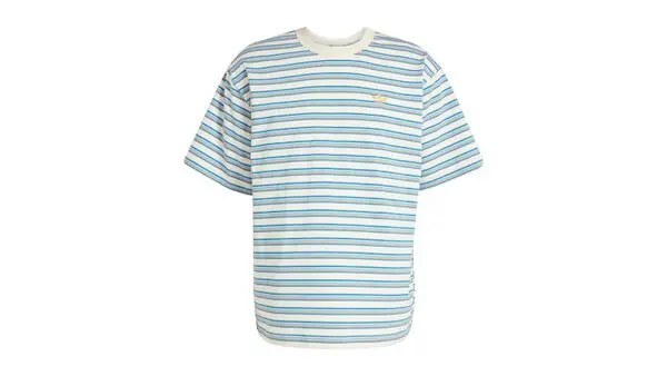 Adidas Stripe Tee Shirt - Multicolor Blanch Cargo Hazy Orange