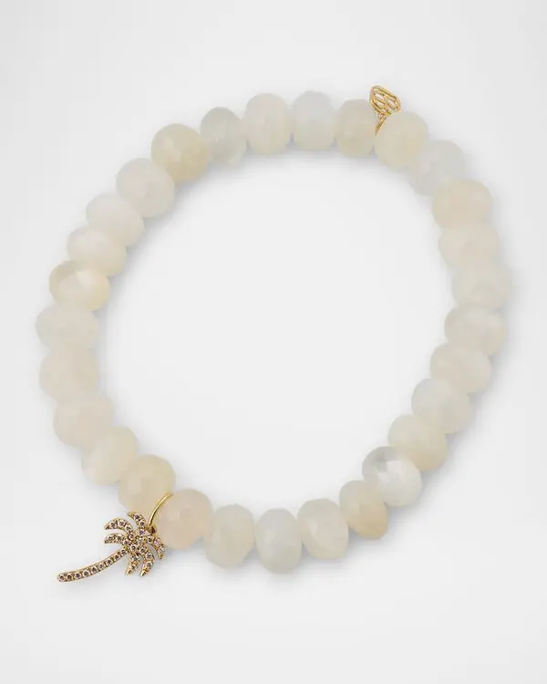 SYDNEY EVAN Palm Tree Charm Beaded Bracelet