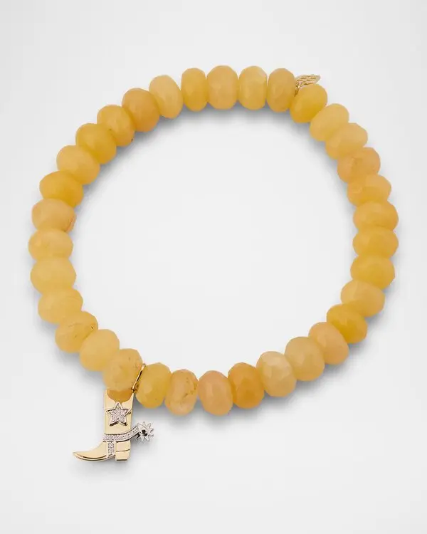 SYDNEY EVAN 14k Cowboy Boot Charm Bracelet