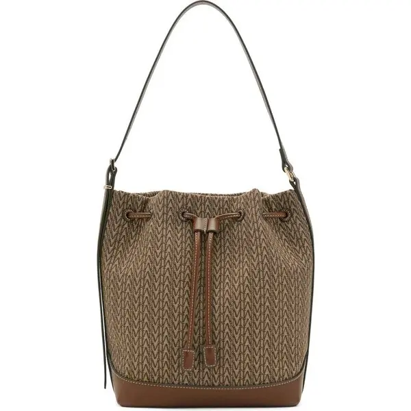 Mango Logo Jacquard Bucket Bag