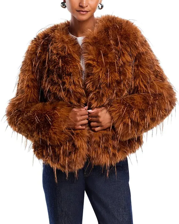 Aqua Faux Fur Jacket
