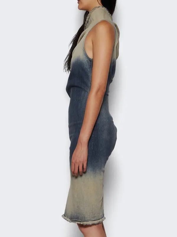 Rick Owens Athena Degrade Denim Dress - Grey