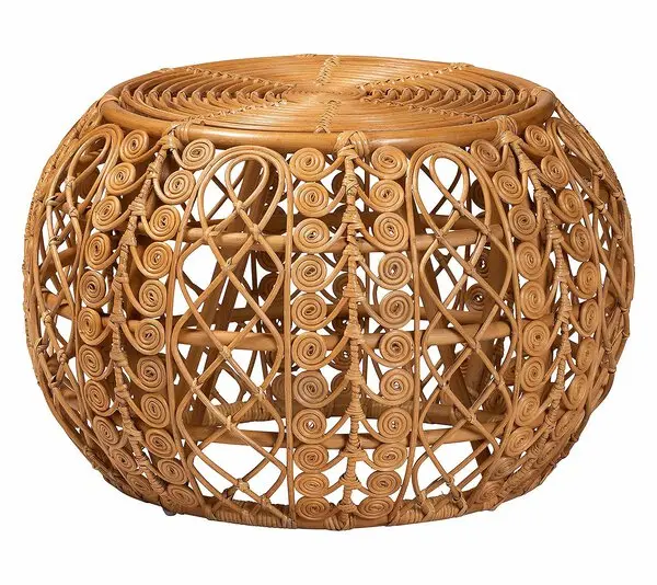 BALI & PARI Tiramisu Natural Rattan Coffee Table